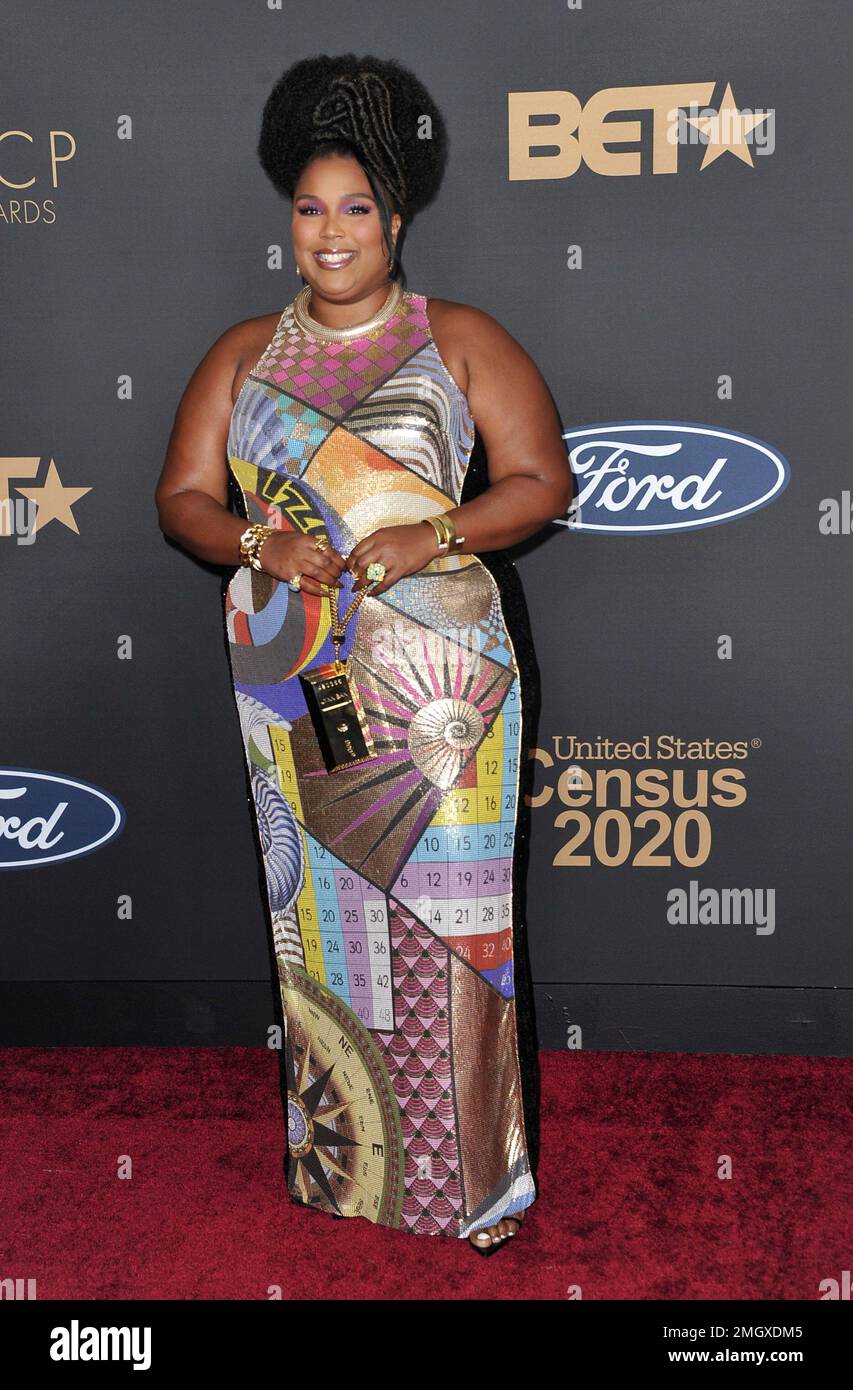 Lizzo arrives at the 51st NAACP Image Awards at the Pasadena Civic ...