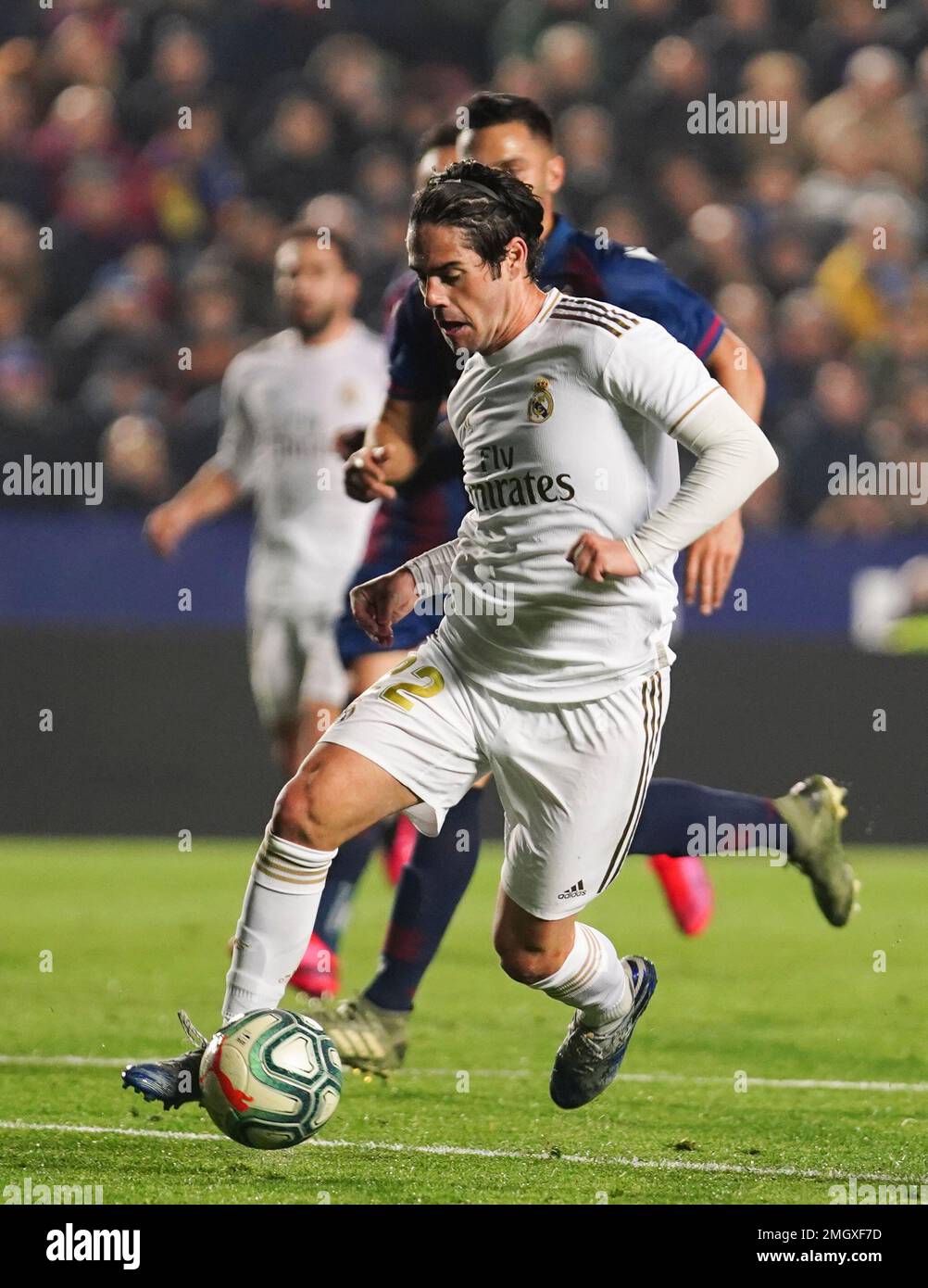 Real Madrid's Isco controls the ball during the Spanish La Liga soccer ...