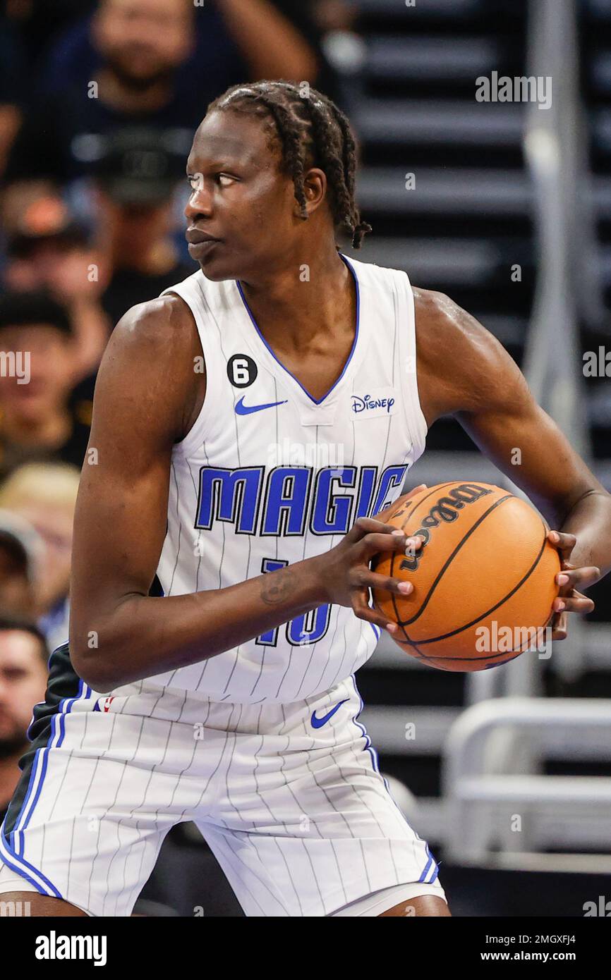 Orlando Magic center Bol Bol (10) rebounds against the Indiana Pacers ...