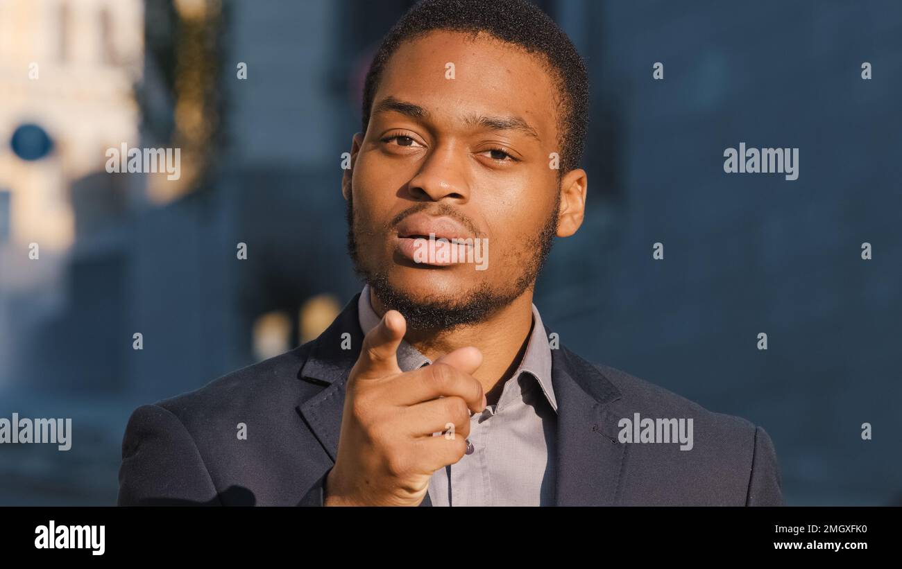 Finger pointing ethnic hi-res stock photography and images - Alamy