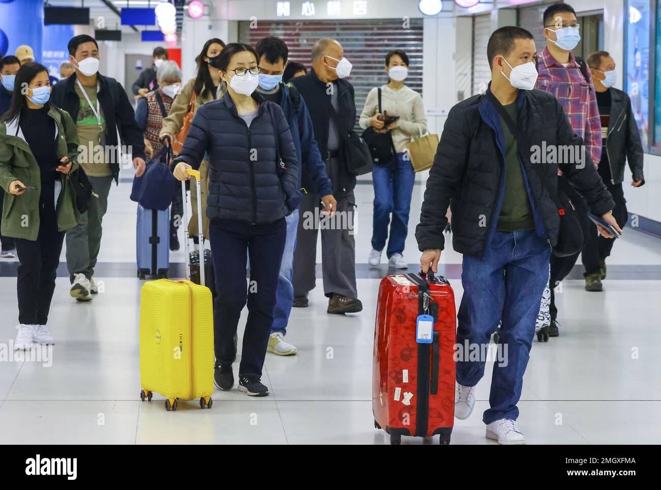 First working day of border reopening at the Lok Ma Chau rail ...