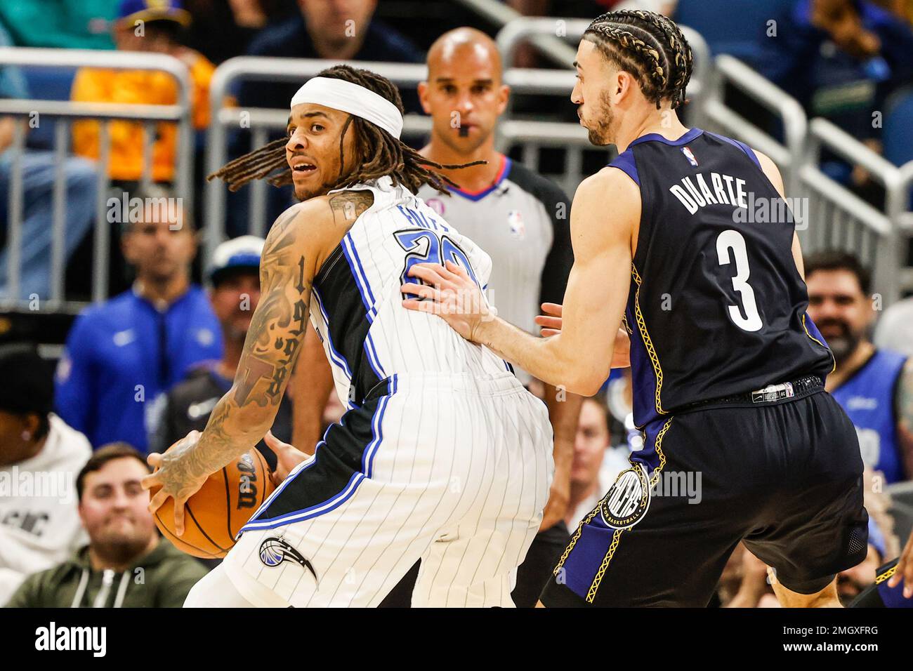 Orlando Magic guard Markelle Fultz (20) is defended by Indiana Pacers ...