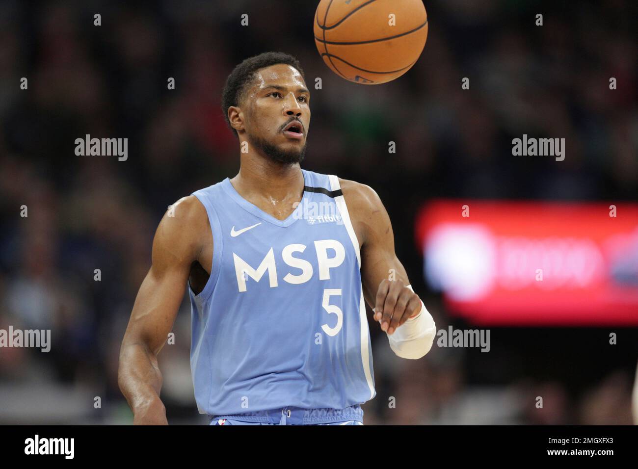 Minnesota Timberwolves guard Malik Beasley plays against the Boston ...