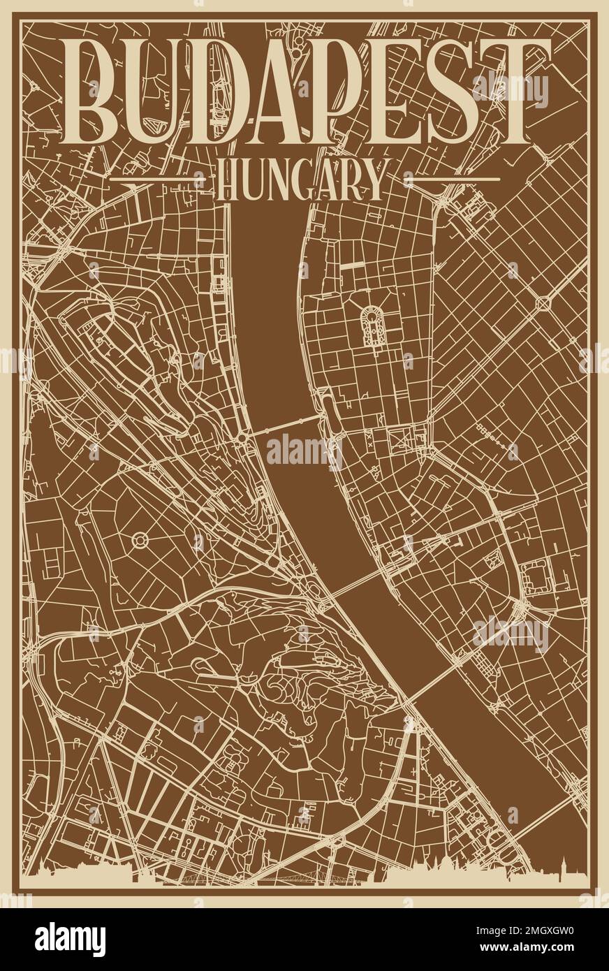 Budapest city plan Stock Vector Images - Alamy