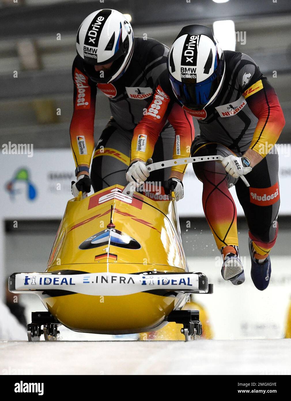 Germany's Francesco Friedrich and Thorsten Margis compete during the ...