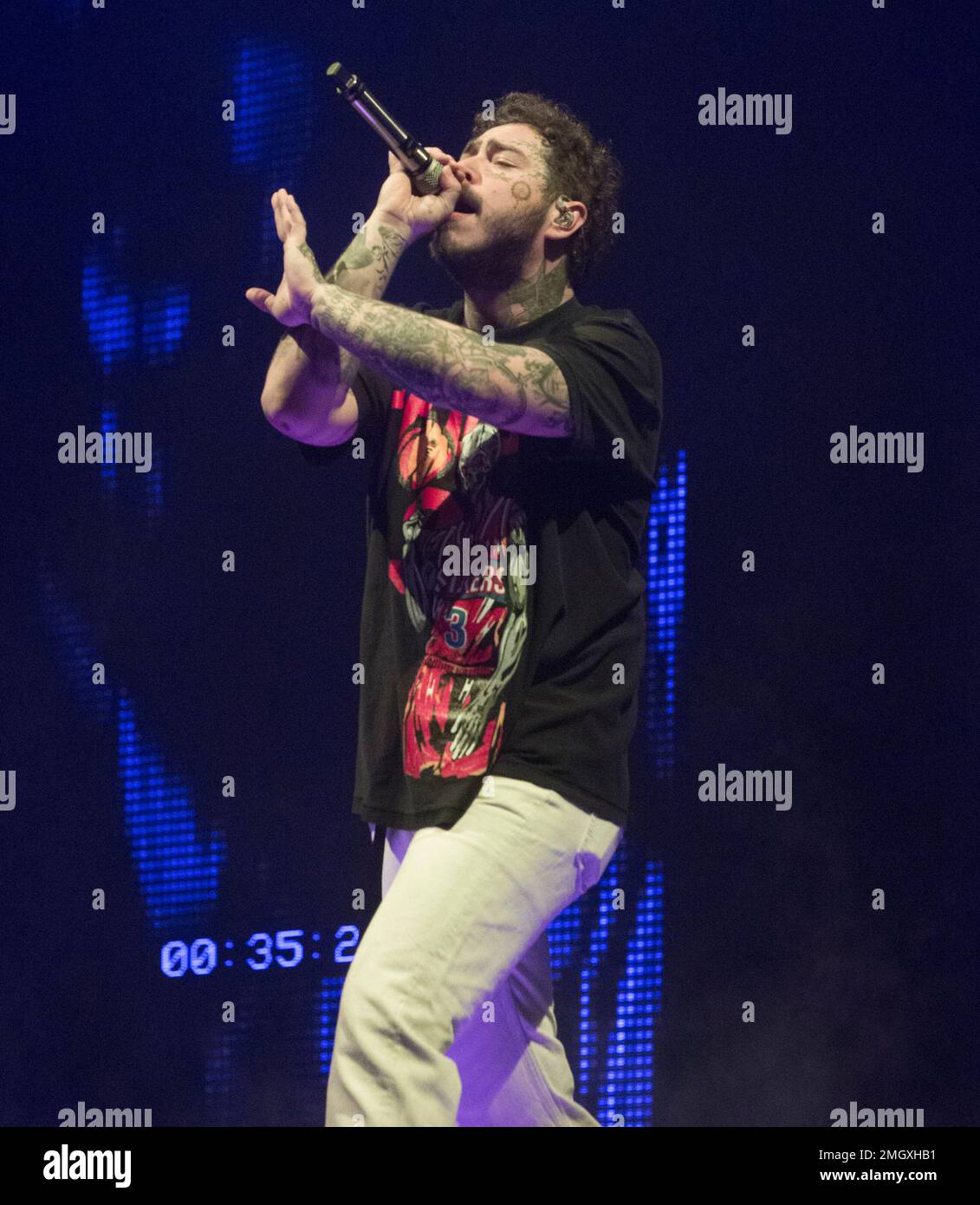 Post Malone performs in concert during his "Runaway Tour" at The Wells ...