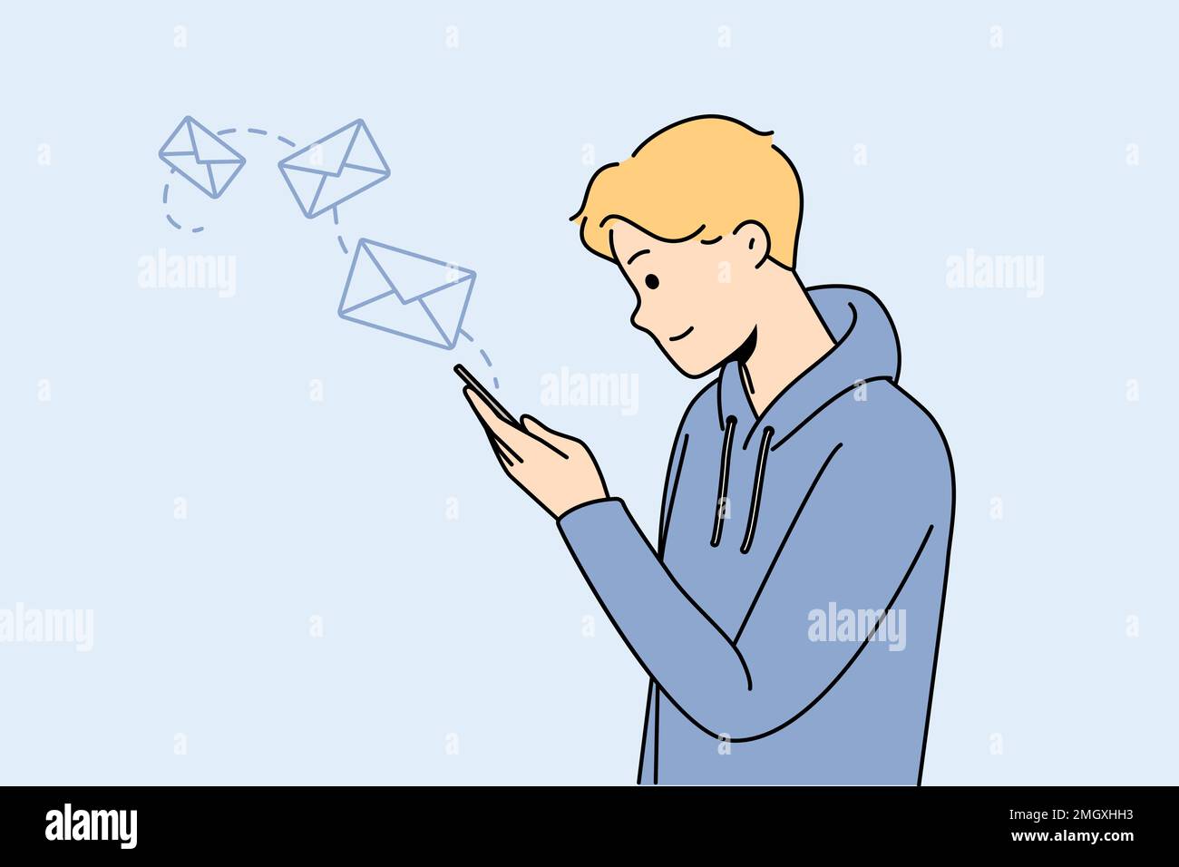 Guy email Stock Vector Images - Alamy