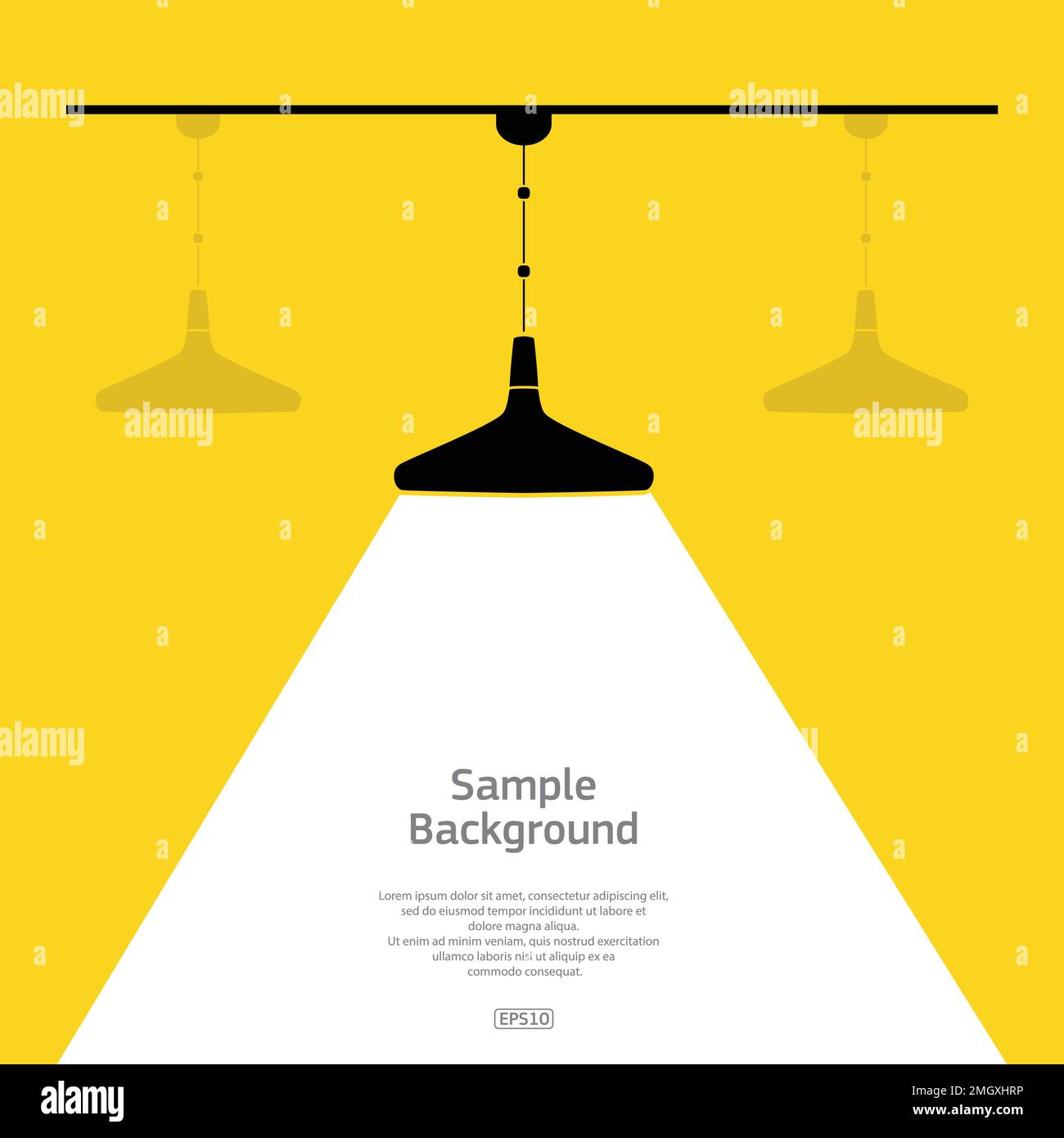 Flat black ceiling light with sample text Stock Vector Image & Art - Alamy