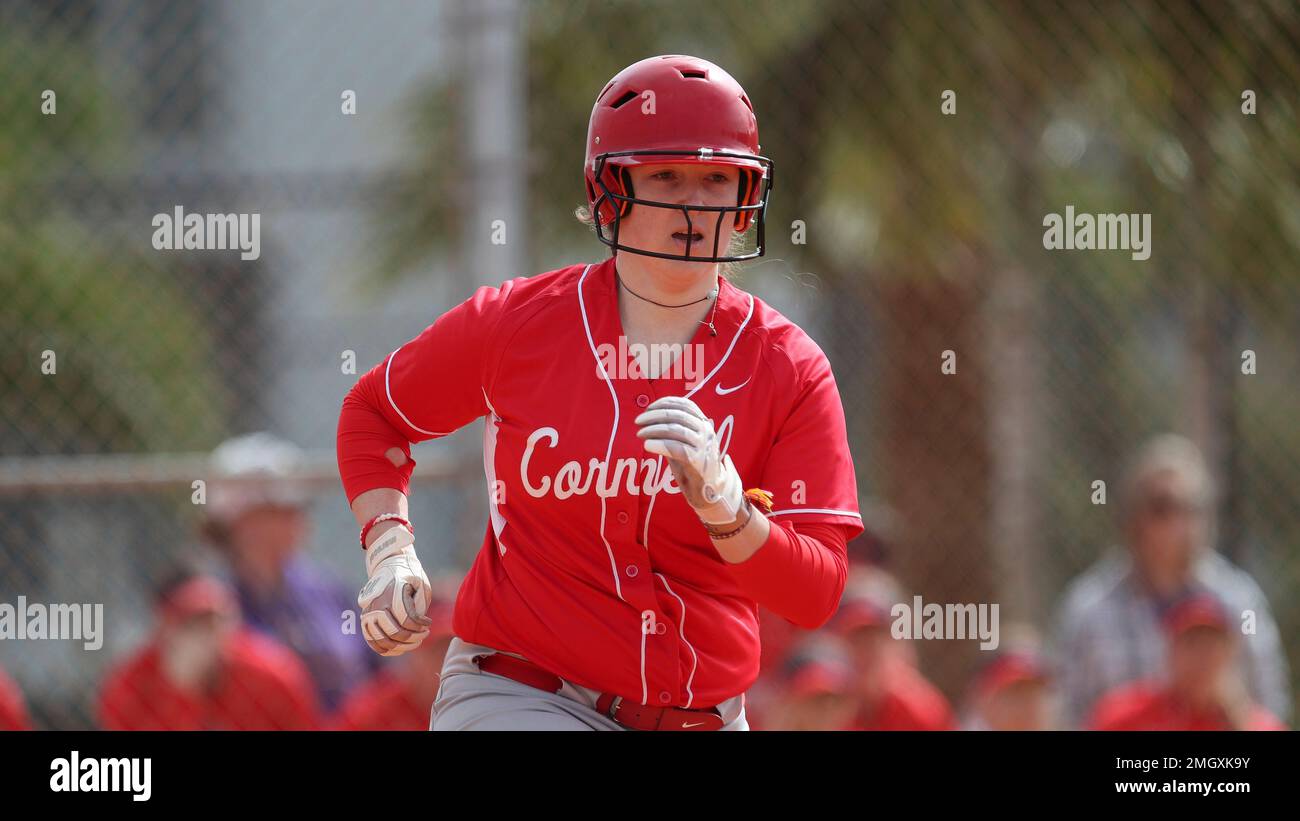 Cornell University infielder Emily Mckinney during an NCAA softball ...