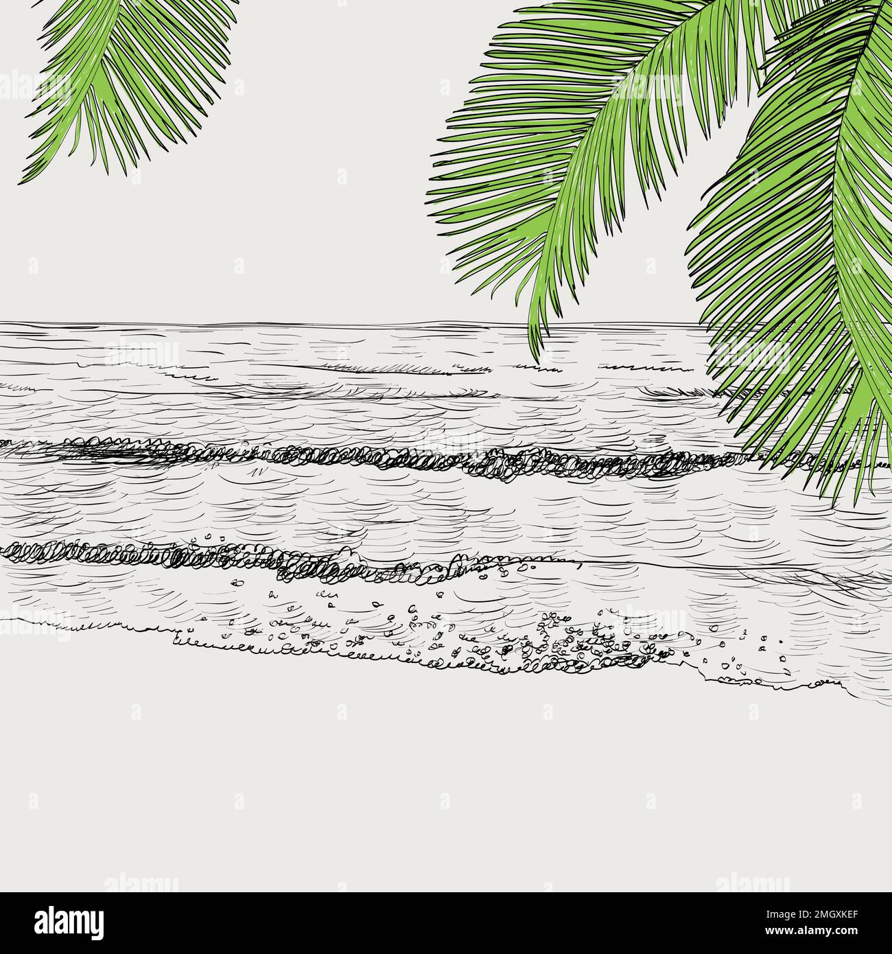 Seascape sketch hi-res stock photography and images - Alamy