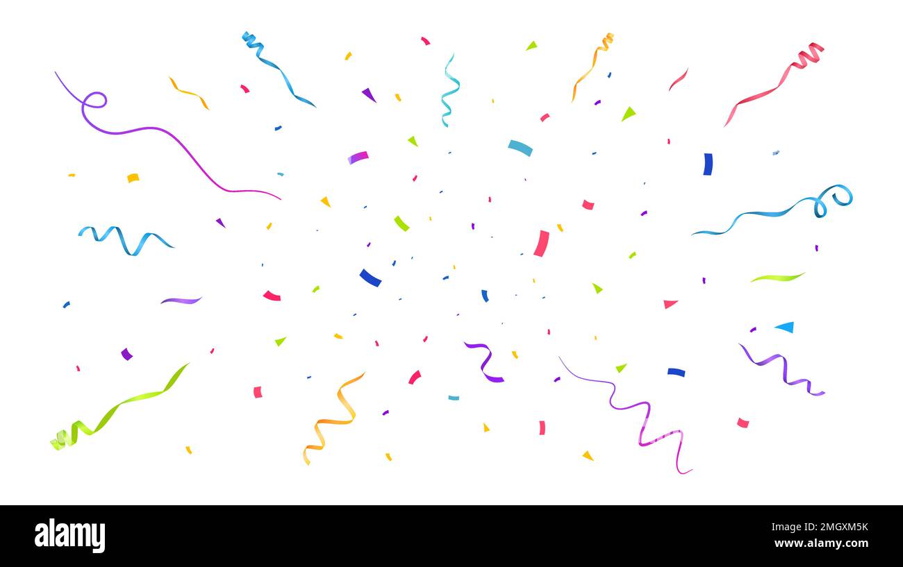 Confetti Background. Festive Backdrop. Party Design With Colorful ...