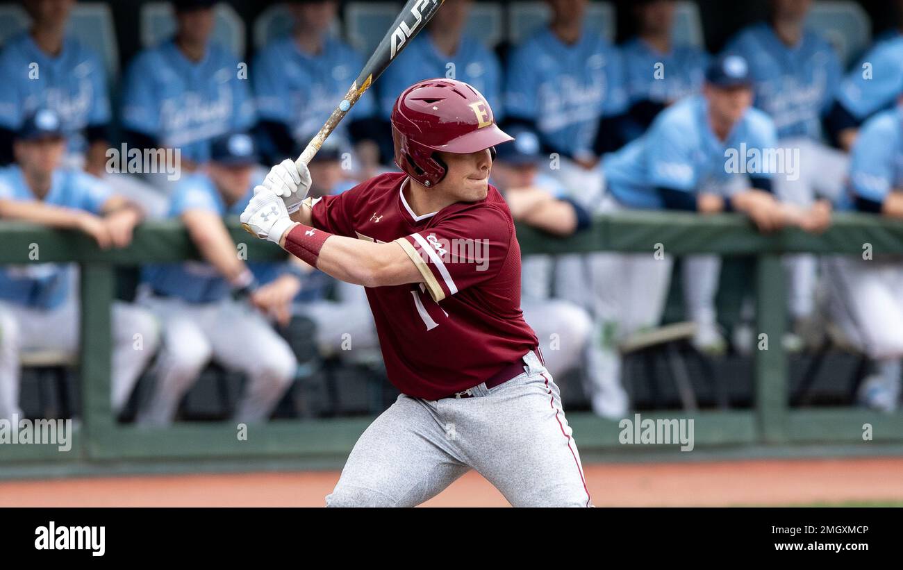 Elon's Anthony Galason (17) bats during an NCAA baseball game on ...