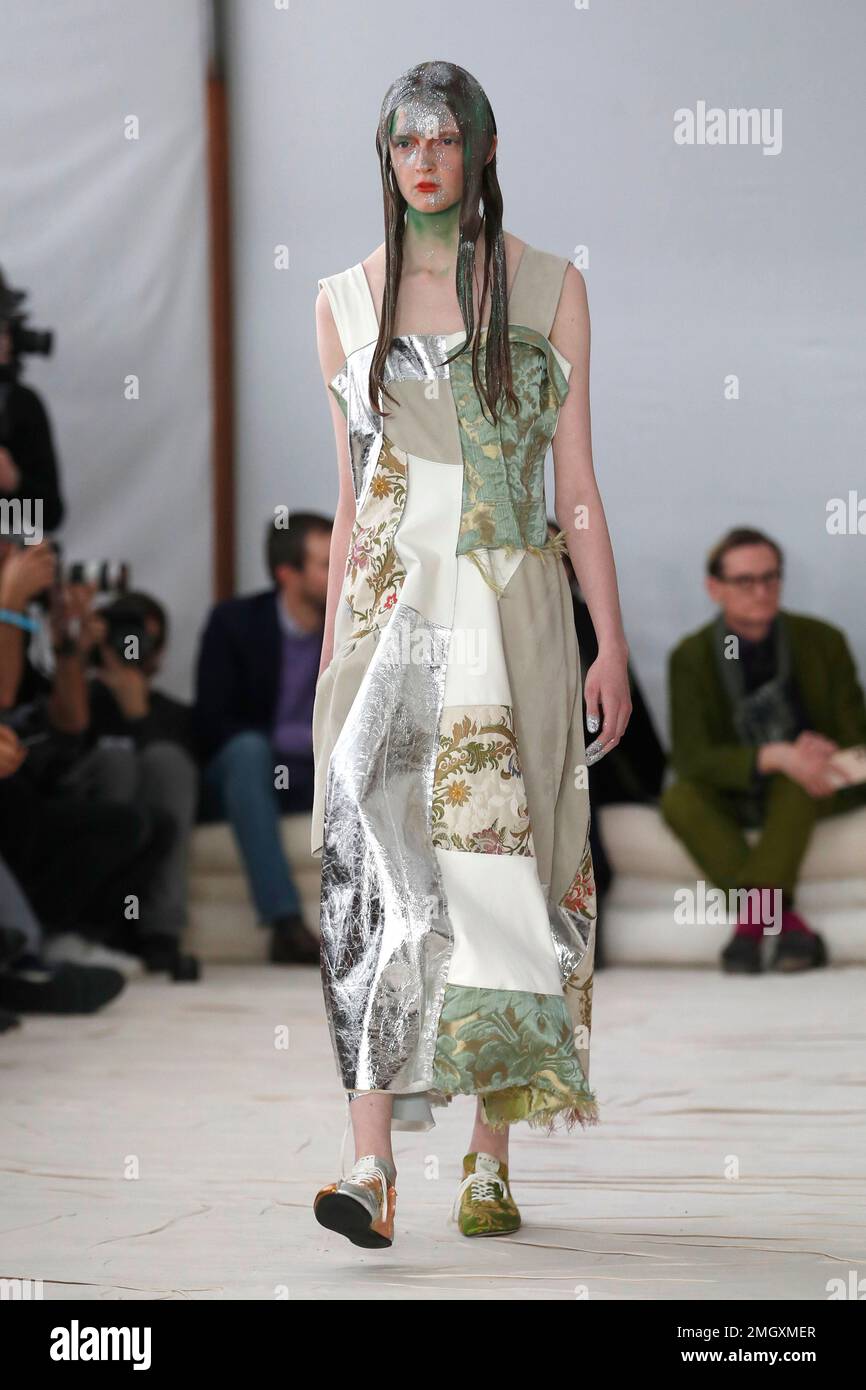 A model wears a creation as part of Marni's Fall/Winter 2020/2021 ...