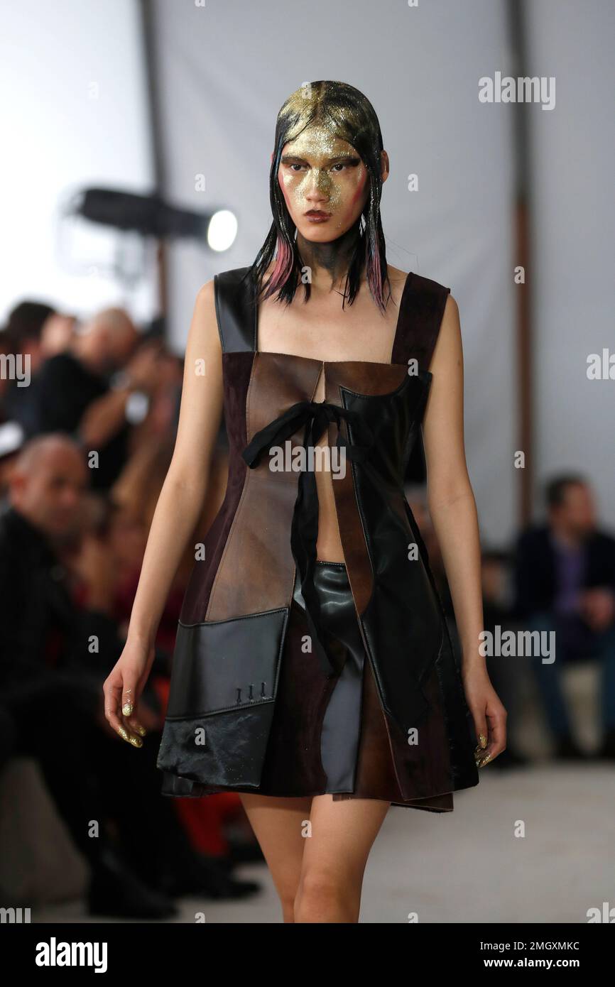 A model wears a creation as part of Marni's Fall/Winter 2020/2021 ...