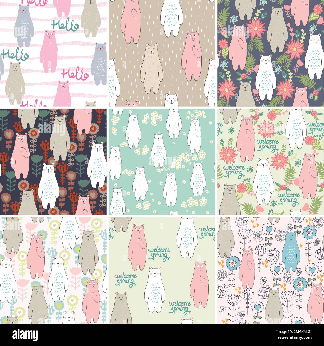 Vector seamless patterns Stock Vector Image & Art - Alamy