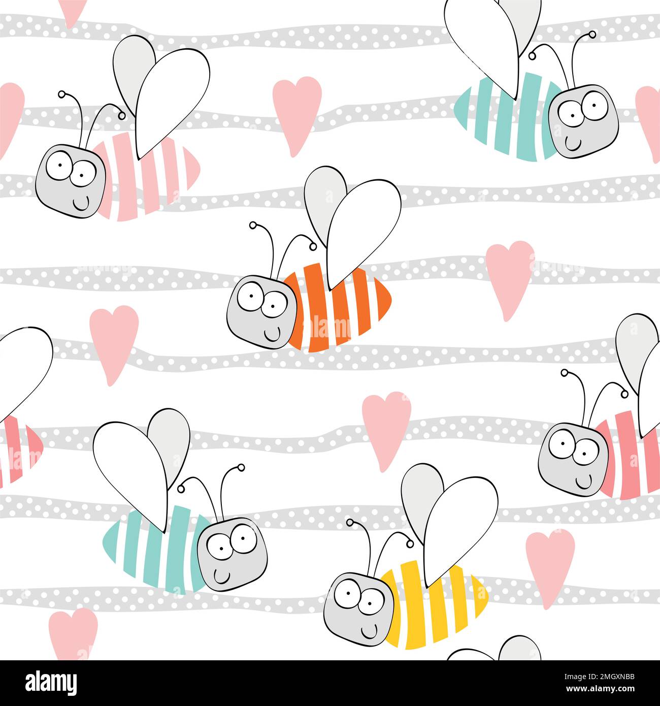 Bee pattern background Stock Vector Image & Art - Alamy
