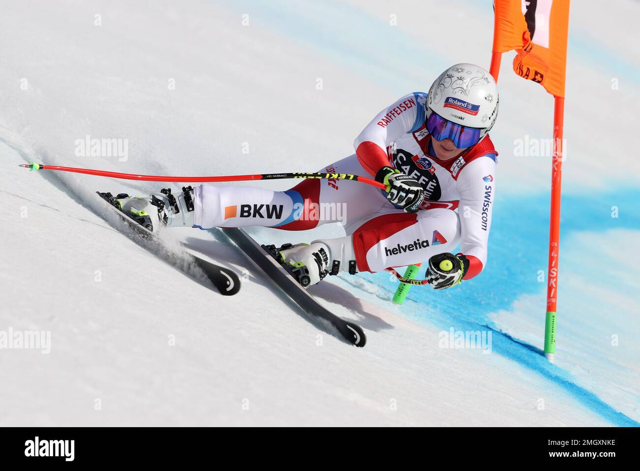 Switzerland's Corinne Suter competes in an alpine ski, women's World ...