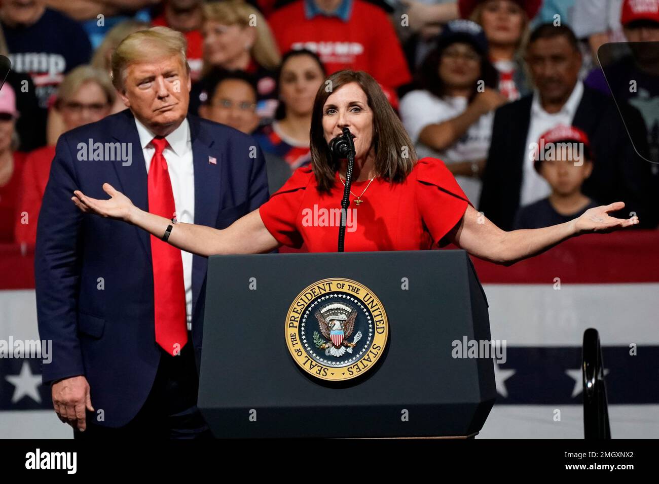 Senator Martha McSally R-Arizona speaks at a rally for President Donald ...