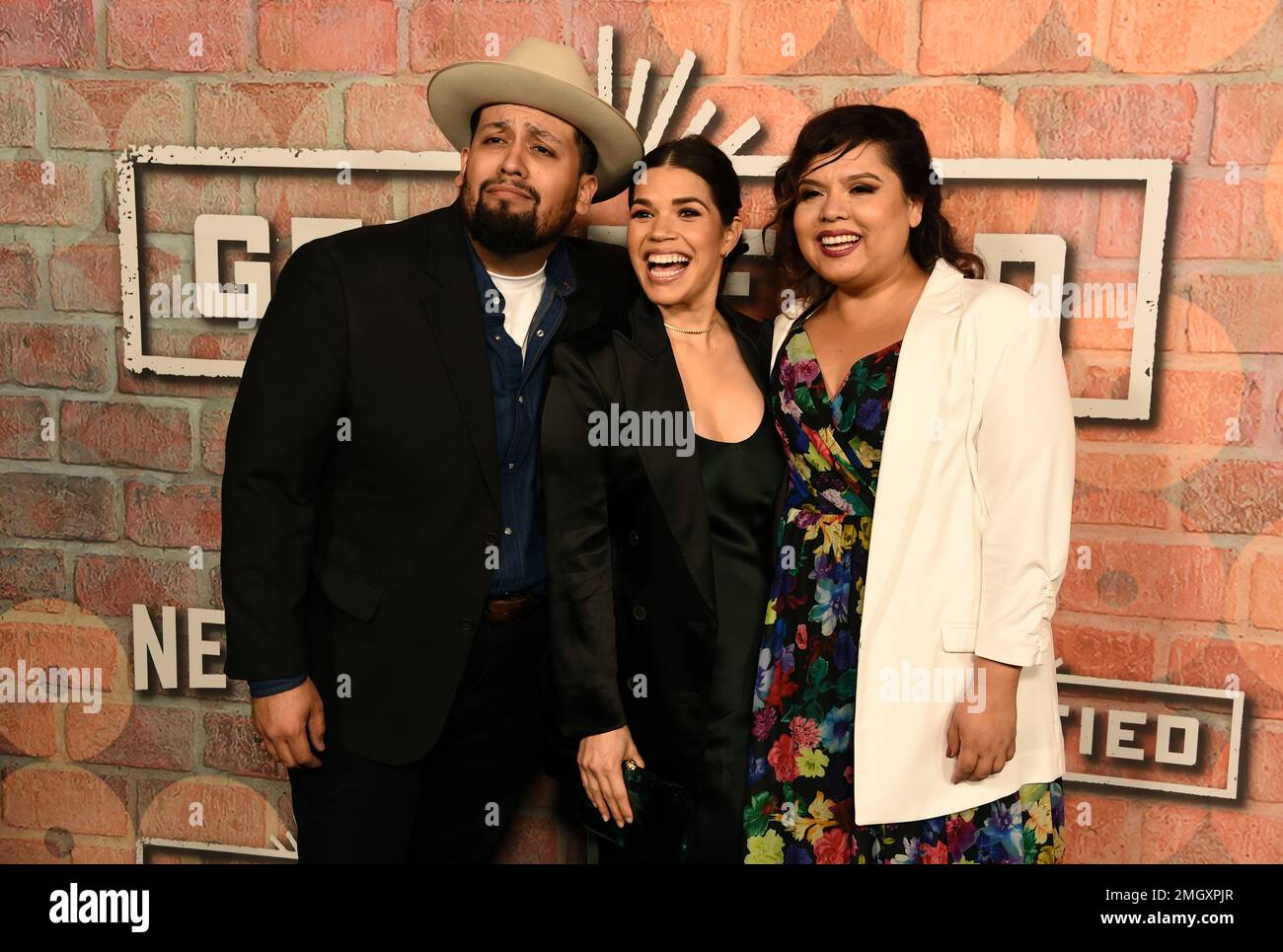 America Ferrera, center, producer of the Netflix series "Gentefied ...
