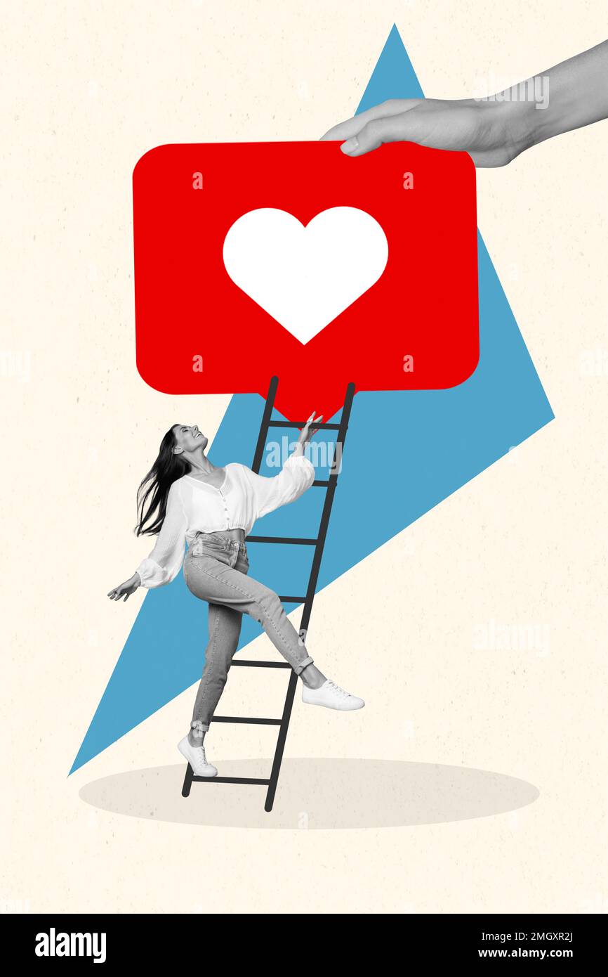 Creative photo 3d collage artwork poster postcard of beautiful girl ...