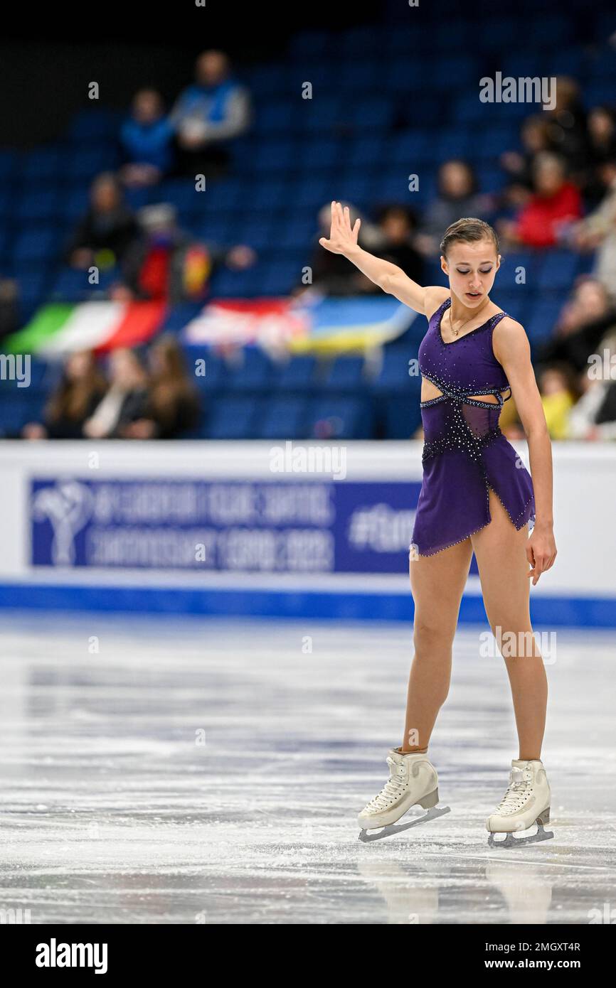 Livia KAISER (SUI), during Women Short Program, at the ISU European ...