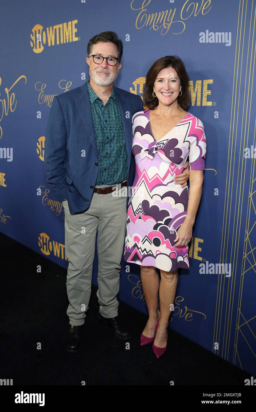 Stephen Colbert and Evelyn McGee-Colbert pictured at Showtime's Emmy ...