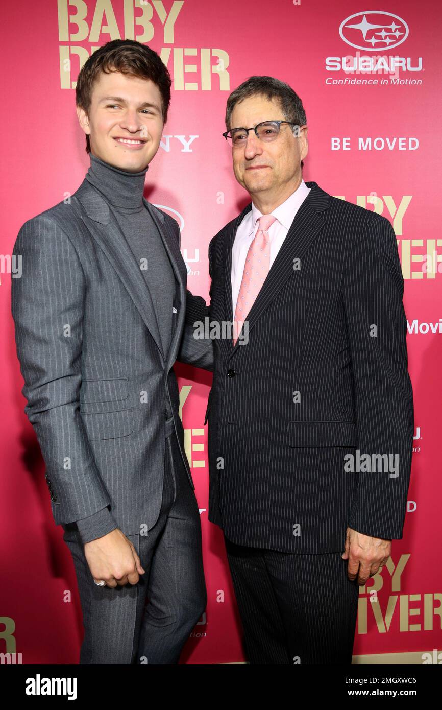 Ansel Elgort and Thomas Rothman, Chairman of Sony Pictures ...