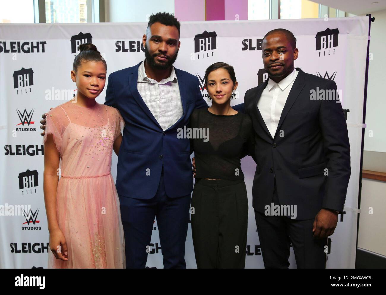 Storm Reid, J.D. Dillard, Seychelle Gabriel and Dule Hill seen at a ...