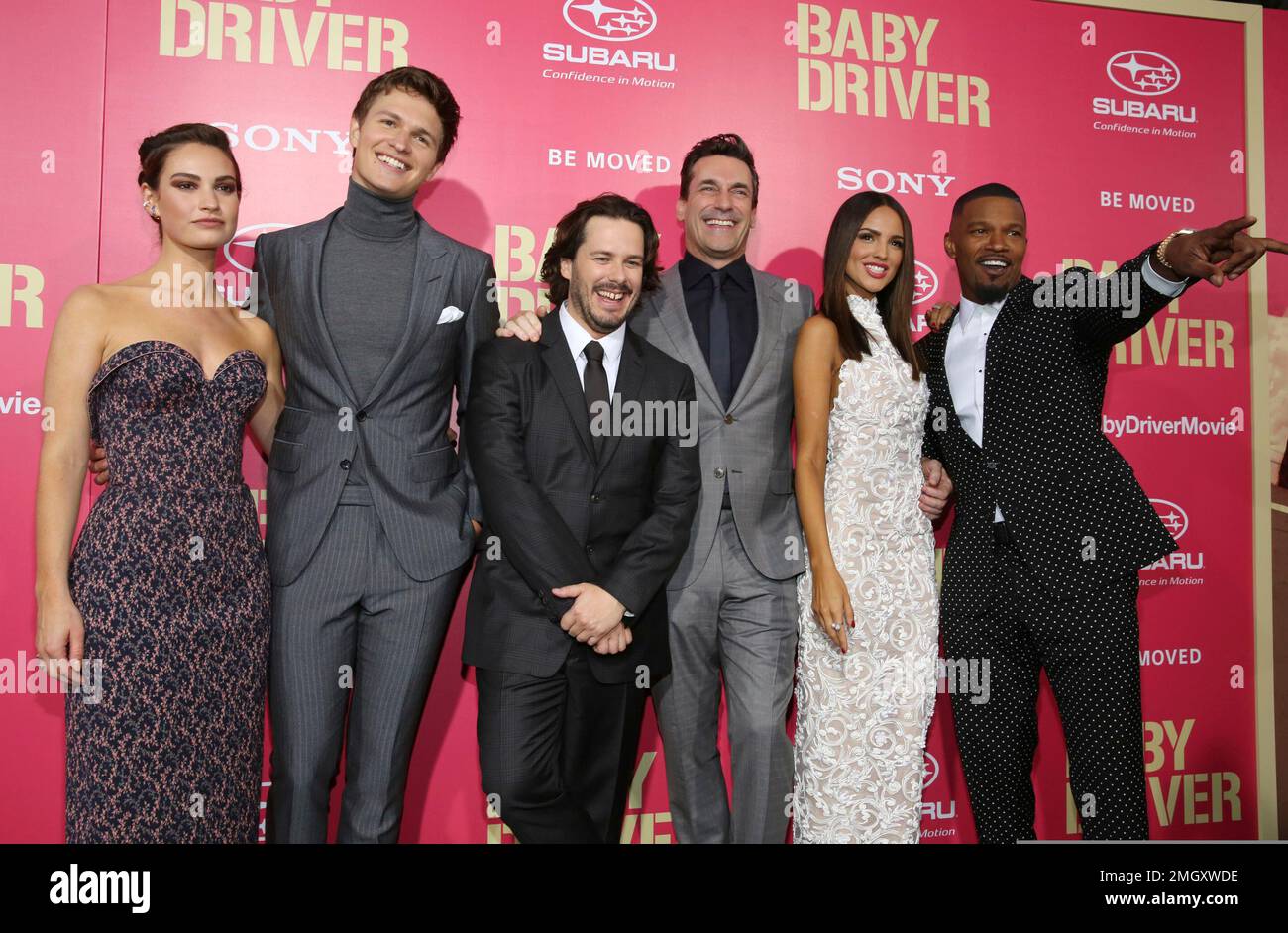 Lily James, Ansel Elgort, Writer/Director/Executive Producer Edgar ...