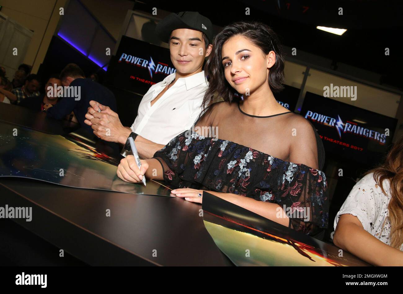 Ludi Lin (Zack, the Black Ranger) and Naomi Scott (Kimberly, the Pink ...
