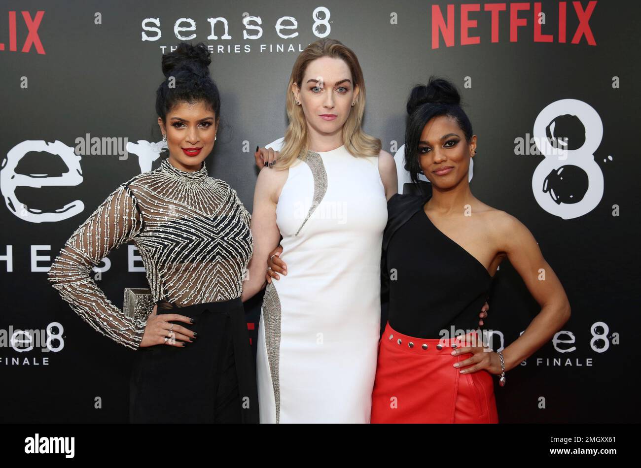 Tina Desai, Jamie Clayton and Freema Agyeman seen at the screening of ...