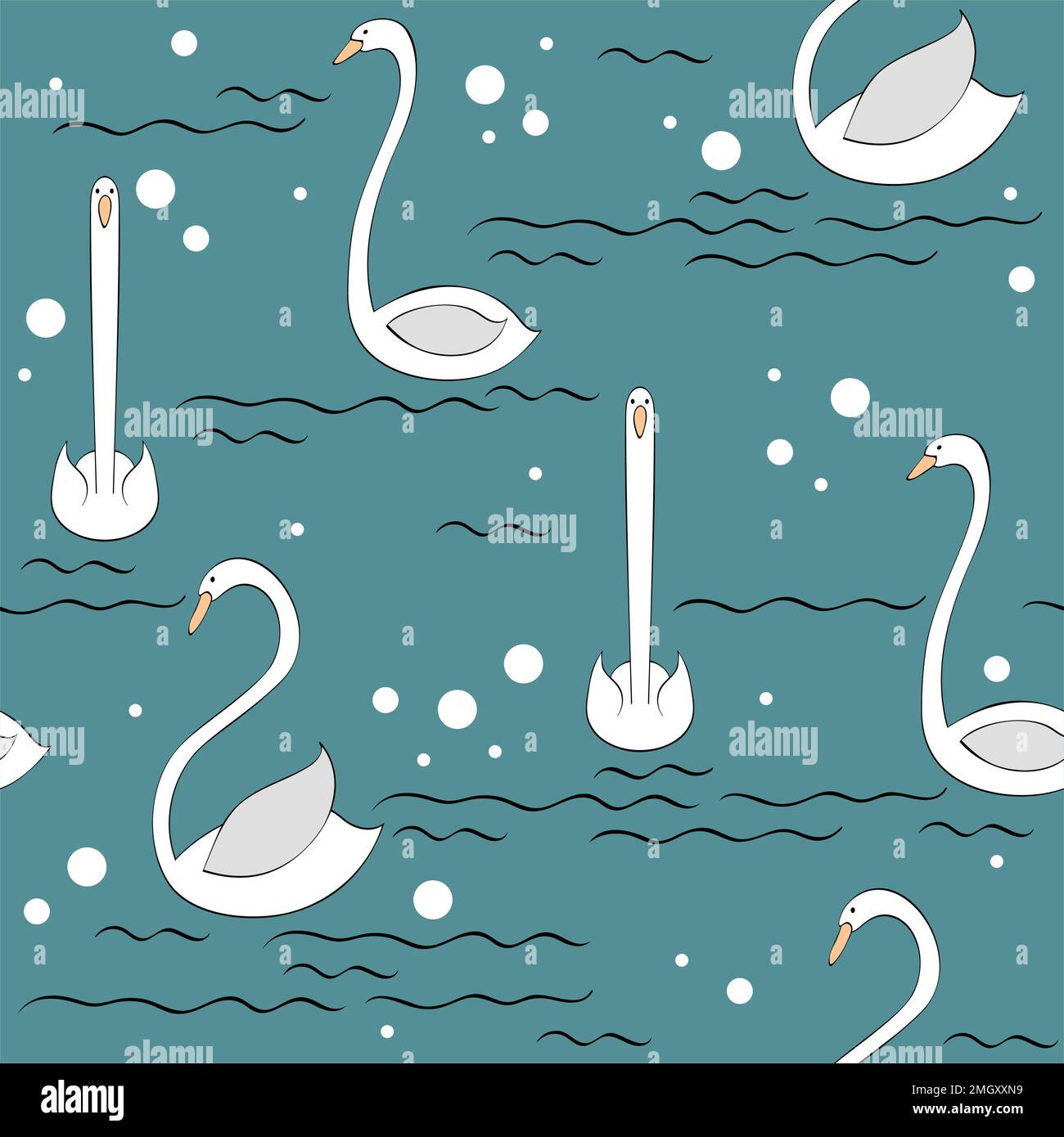 seamless swan vector illustration Stock Vector Image & Art - Alamy