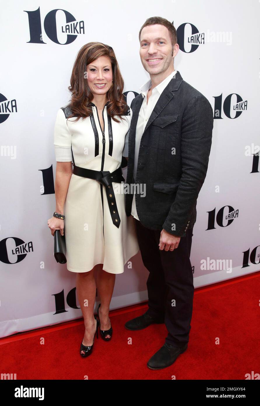 Donna Knight and Travis Knight seen at the LAIKA 10th Anniversary Party ...