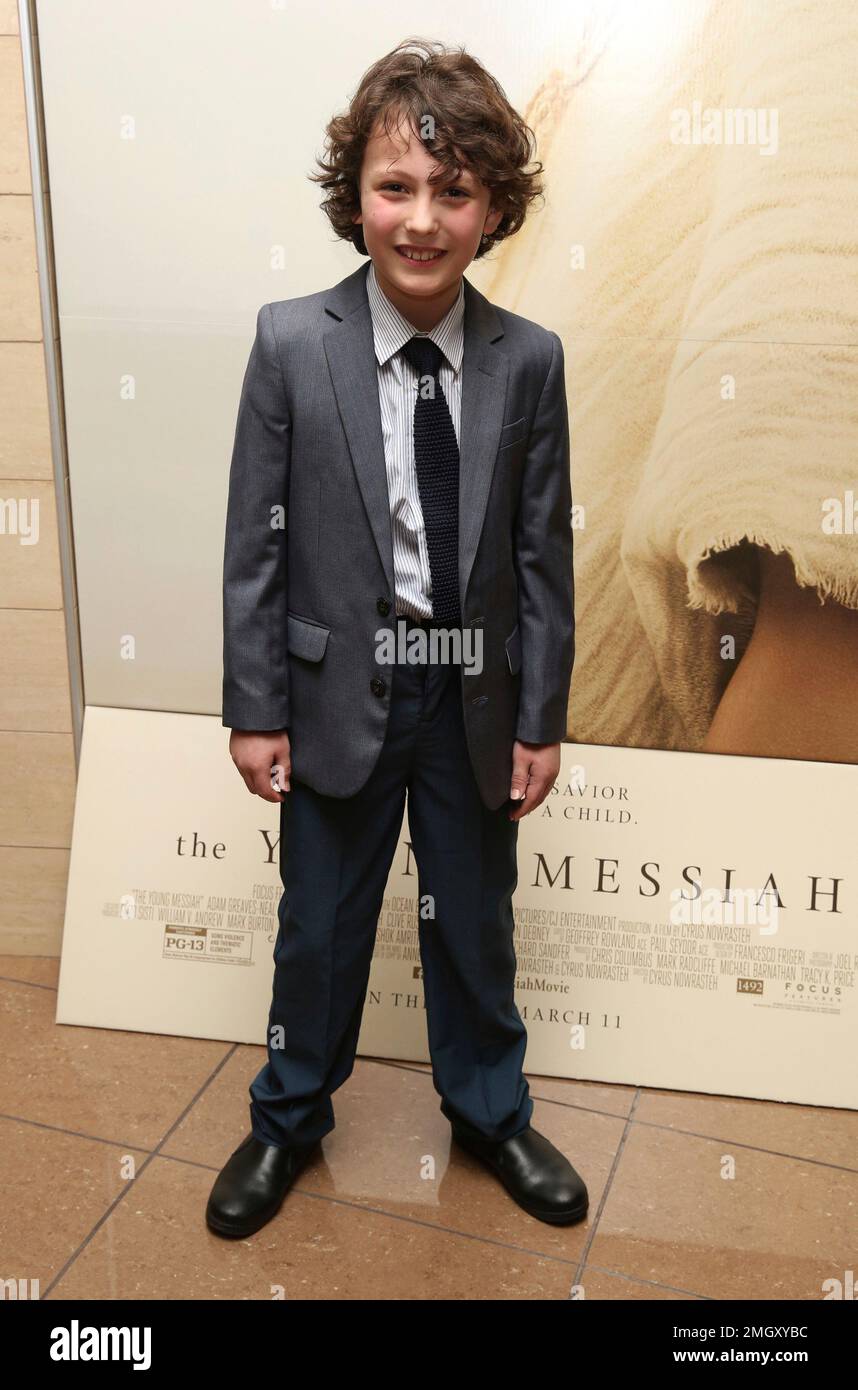 Adam Greaves-Neal seen at the Focus Features "The Young Messiah ...