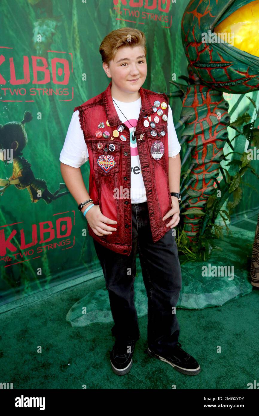 Zachary Alexander Rice seen at Focus Features Los Angeles Premiere of LAIKA "Kubo and The Two ...
