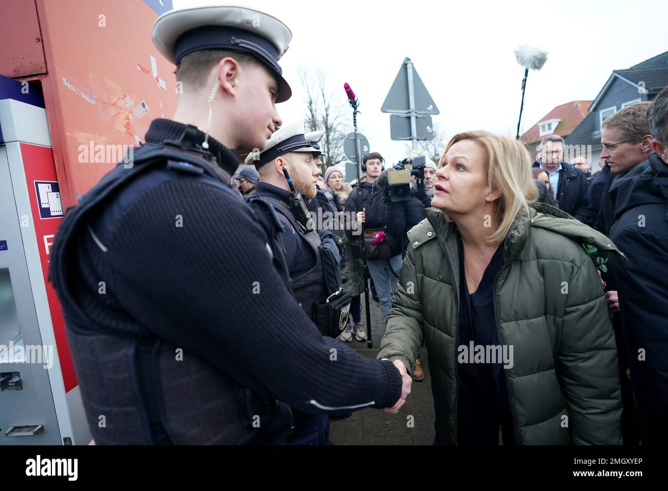 Brokstedt, Germany. 26th Jan, 2023. Nancy Faeser (SPD), Federal ...