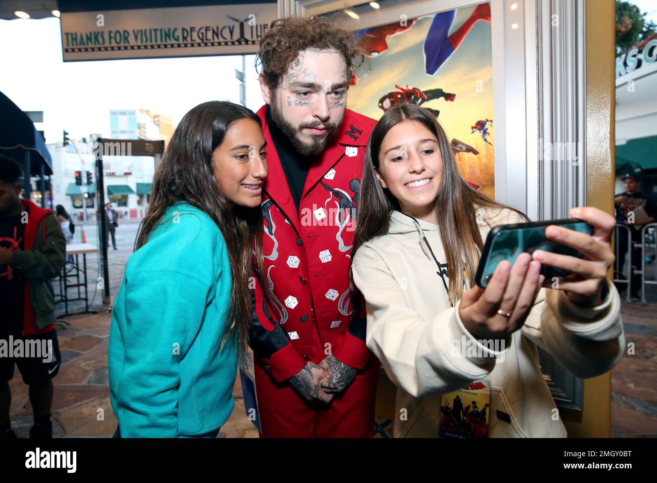 Post Malone during the Red Carpet Premiere of Columbia Pictures and ...