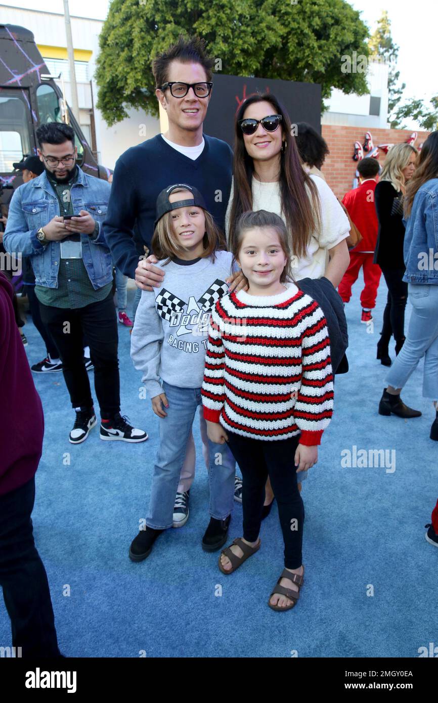 Rocko Akira Clapp, Johnny Knoxville, Arlo Clapp and Naomi Nelson during ...