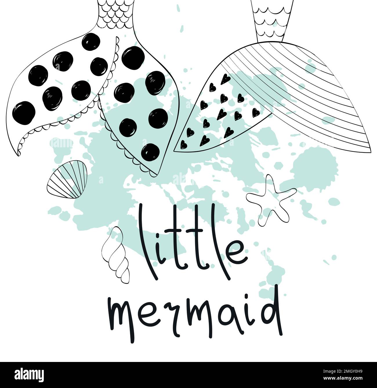 Vector cute mermaids Stock Vector Image & Art - Alamy