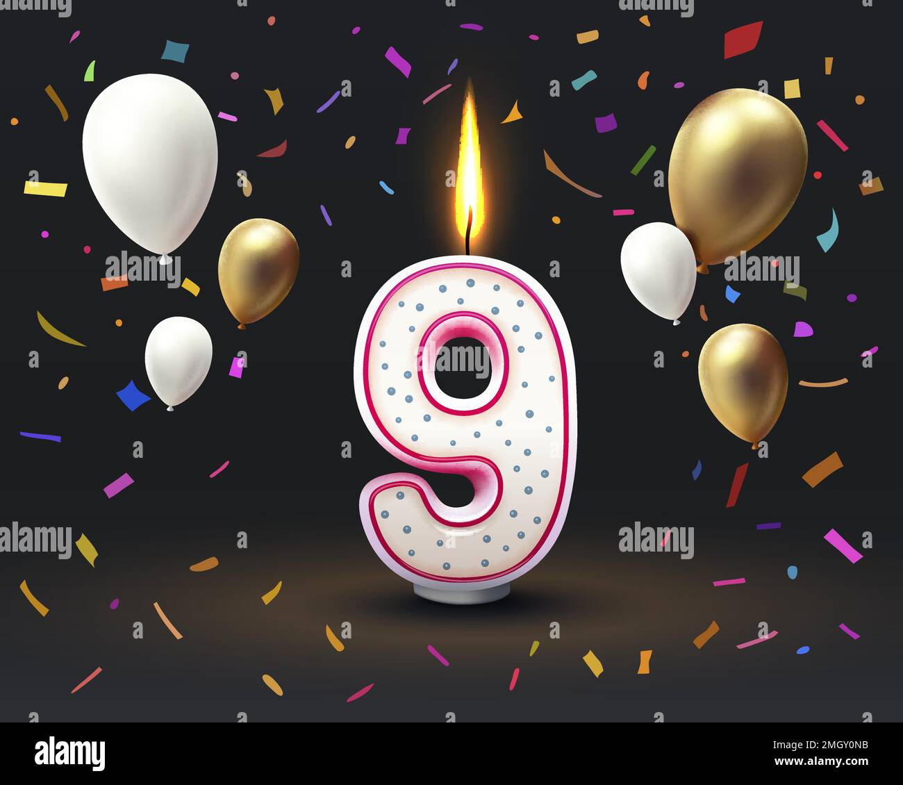 Happy Birthday years anniversary of the person birthday, Candle in the ...