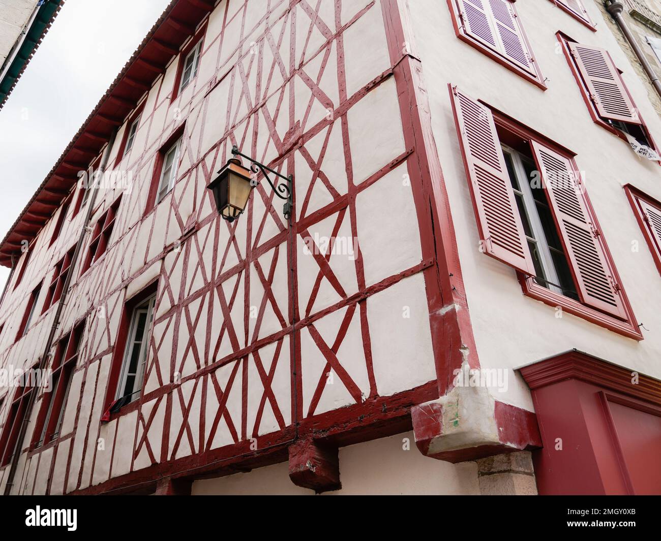 building traditional typical basque architecture house in bask country ...