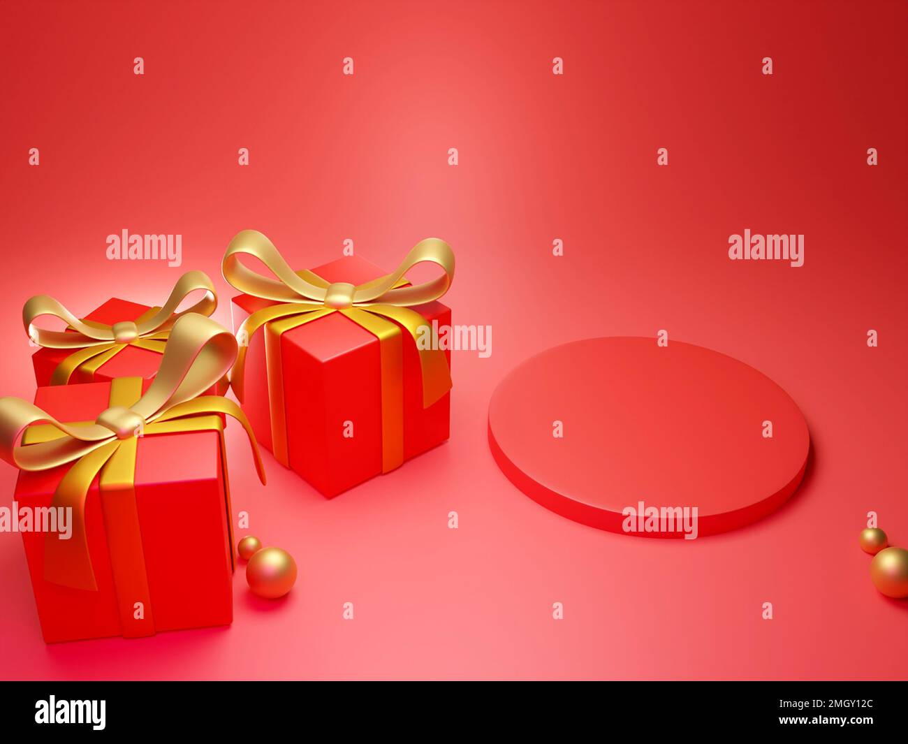 Gift boxes with podium, Gift boxes background, 3d gift boxes with ...