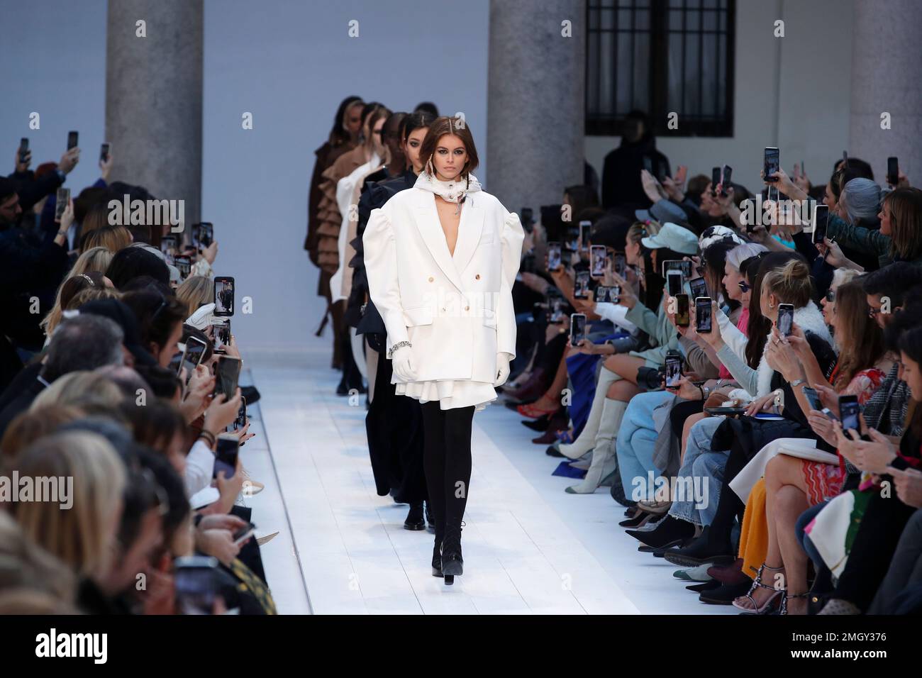 Model Kaia Gerber wears a creation as part of Max Mara's Fall/Winter ...