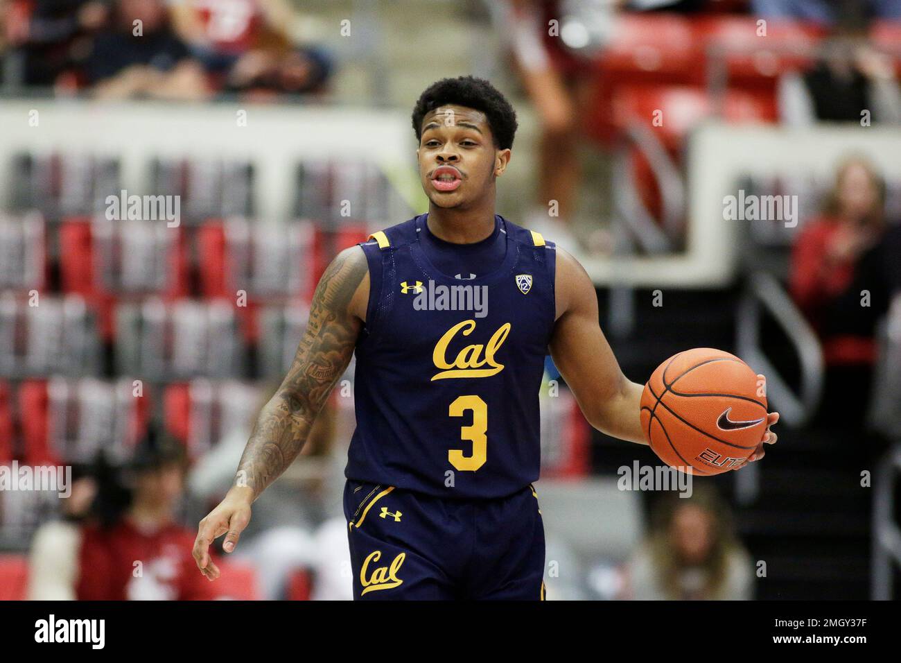 California guard Paris Austin (3) brings the ball up the court during ...