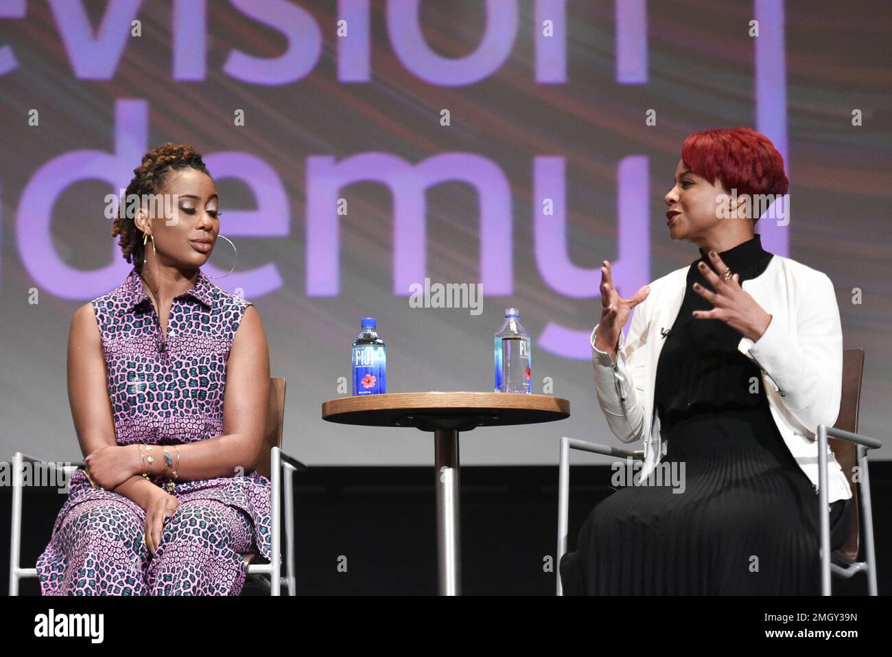Zuri Adele, left, and Adrienne Carter participate in the Television ...