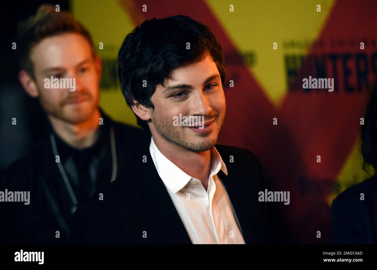Logan Lerman, a cast member in the Amazon Prime Video series "Hunters ...
