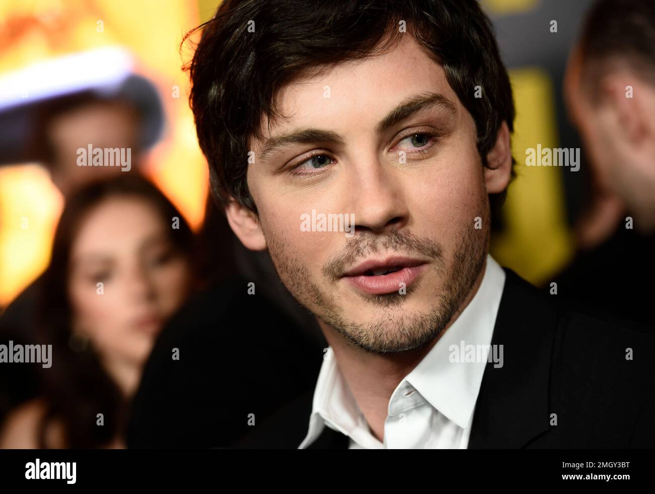 Logan Lerman, a cast member in the Amazon Prime Video series "Hunters ...