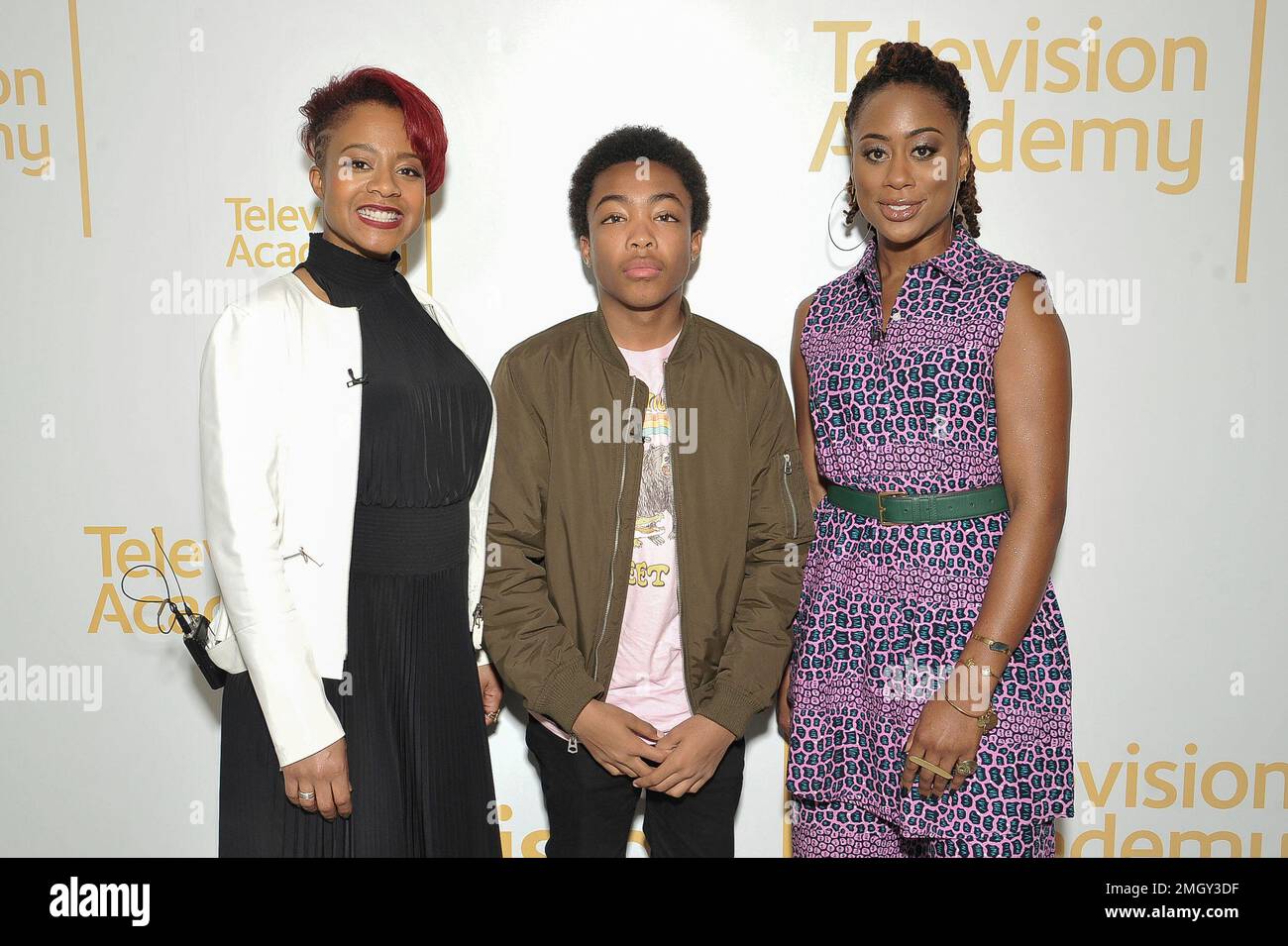 Adrienne Carter, from left, Asante Blackk and Zuri Adele participate in ...