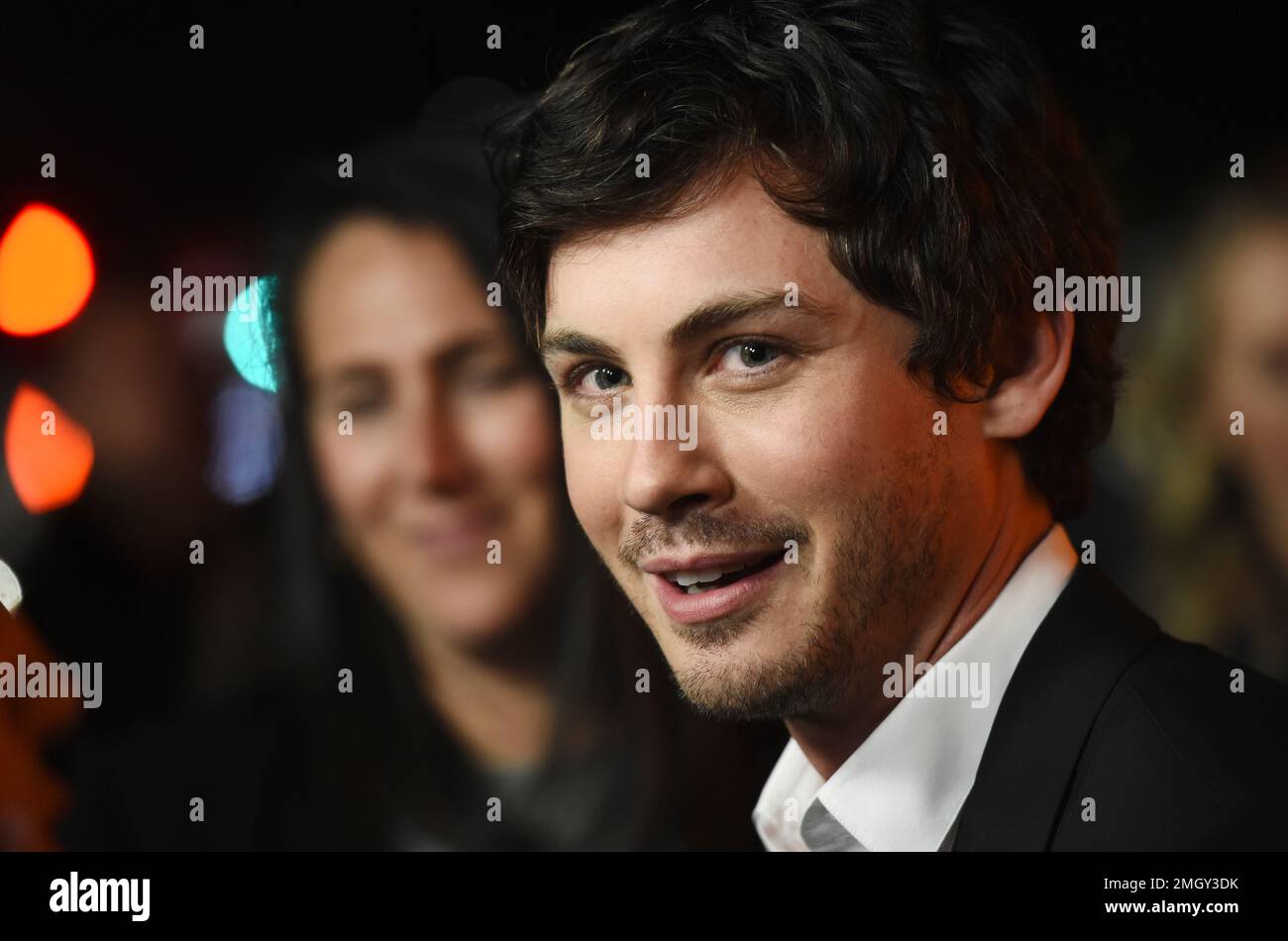 Logan Lerman, a cast member in the Amazon Prime Video series "Hunters ...
