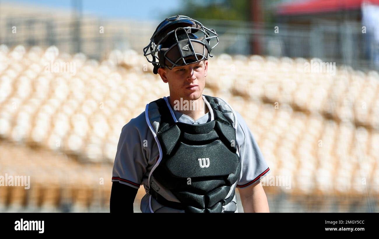 Omaha Mavericks Brett Bonar (1) reacts after a play against the ...